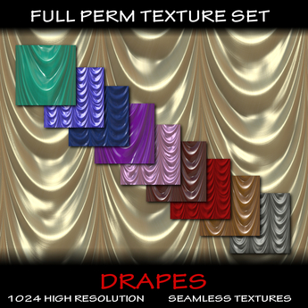 Second Life Marketplace - NIGHTMAIRE DRAPES TEXTURES